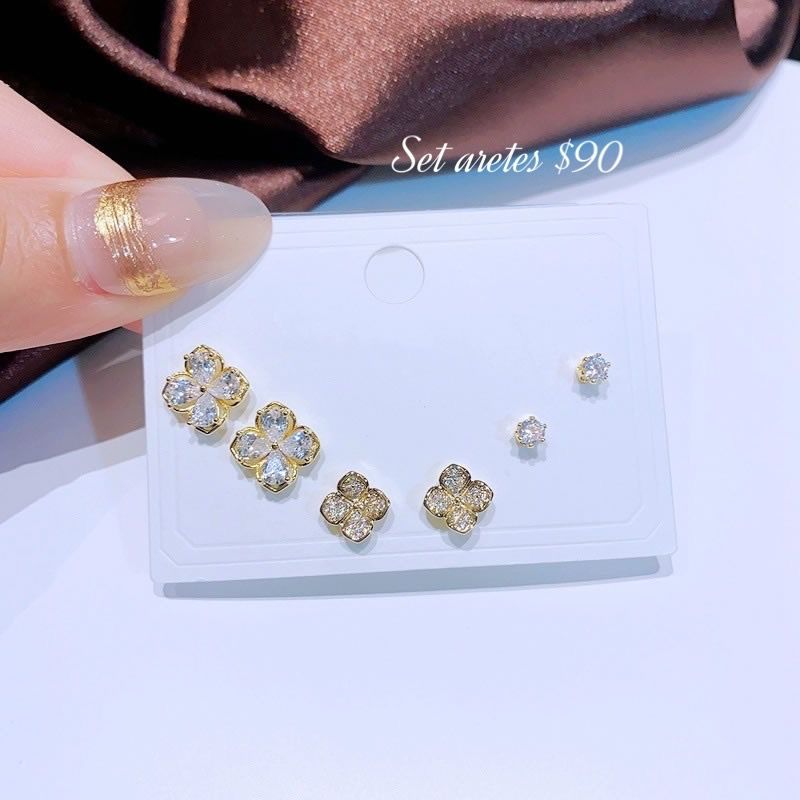 SET ARETES BRONCE - SANTIC