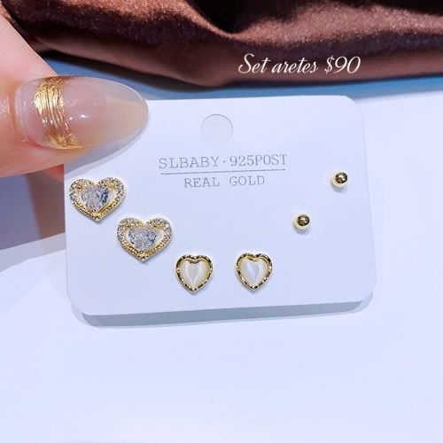 SET ARETES BRONCE - SANTIC